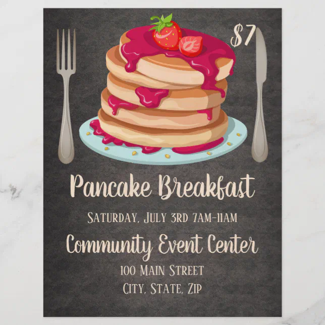 Pancake Breakfast Promotional Flyer | Zazzle