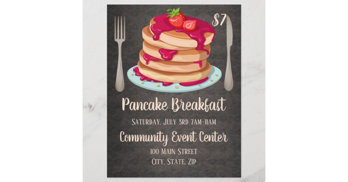 Pancake Breakfast Promotional Flyer | Zazzle