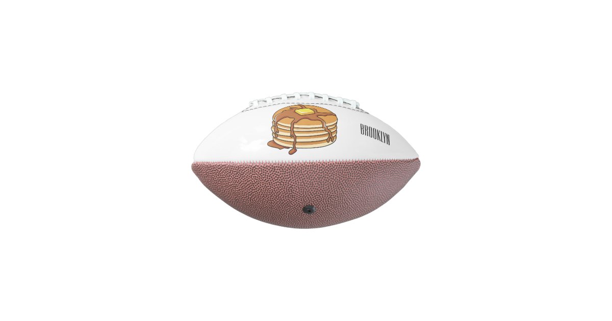 Pancake cartoon illustration football | Zazzle