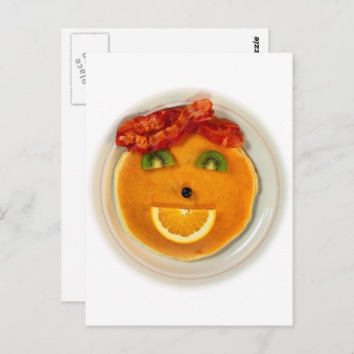 PANCAKE FACE DIETITIAN POSTCARD | Zazzle