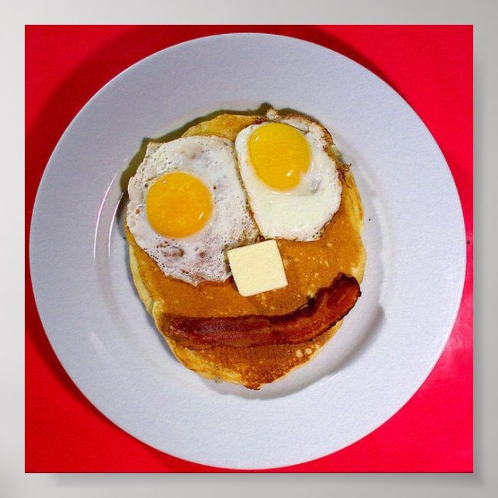 pancake funny face poster | Zazzle.com