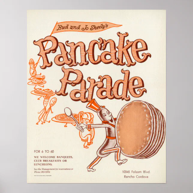 Pancake Parade Menu Poster | Zazzle