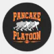 Pancake Platoon Football Offensive Line Lineman Classic Round Sticker ...