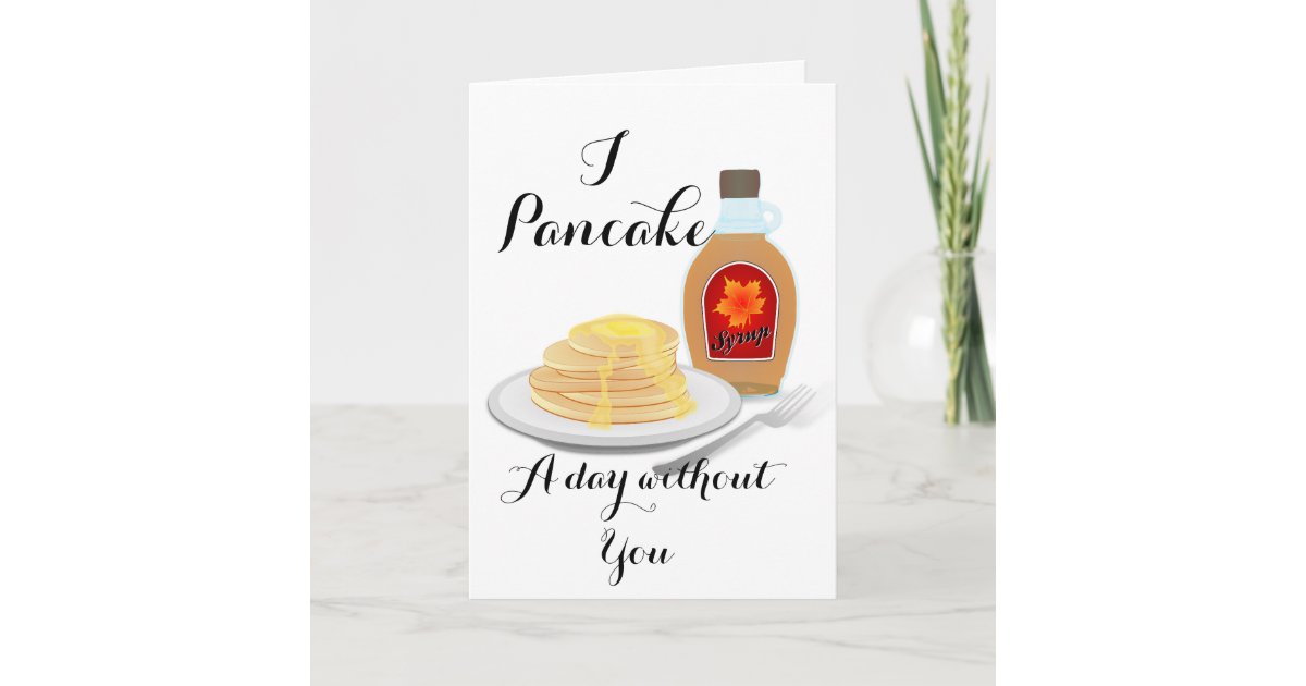 Pancake Pun Valentine's Day Card | Zazzle