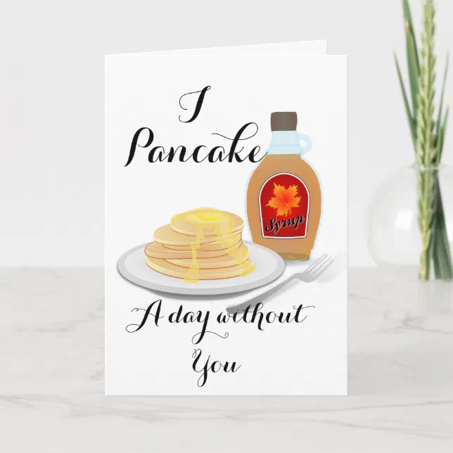Pancake Pun Valentine's Day Card | Zazzle