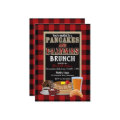 Pancakes and Pajamas Brunch Red Buffalo Plaid Invitation | Zazzle