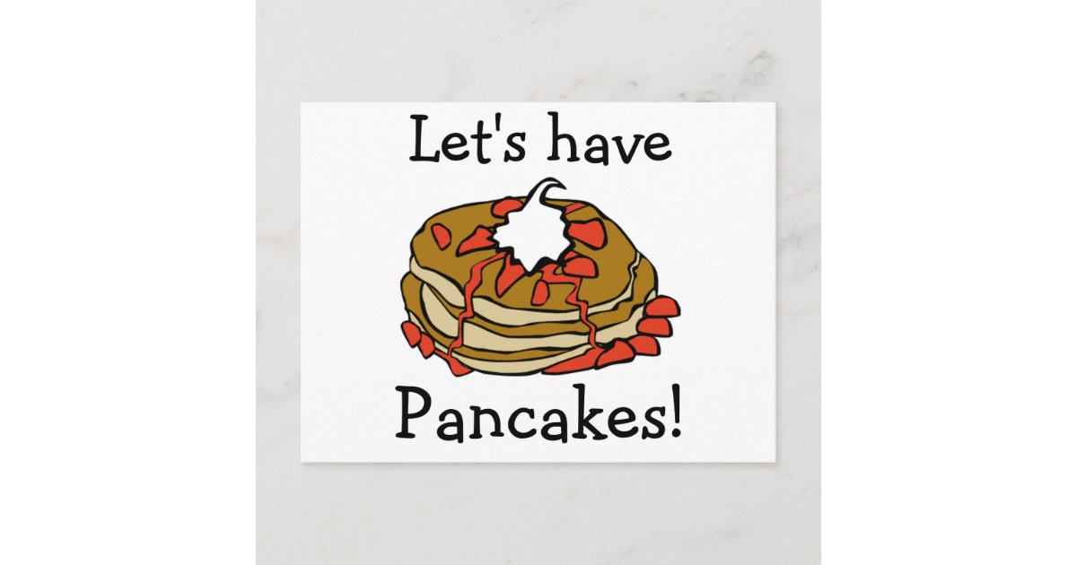 Pancakes! Invitation Postcard | Zazzle