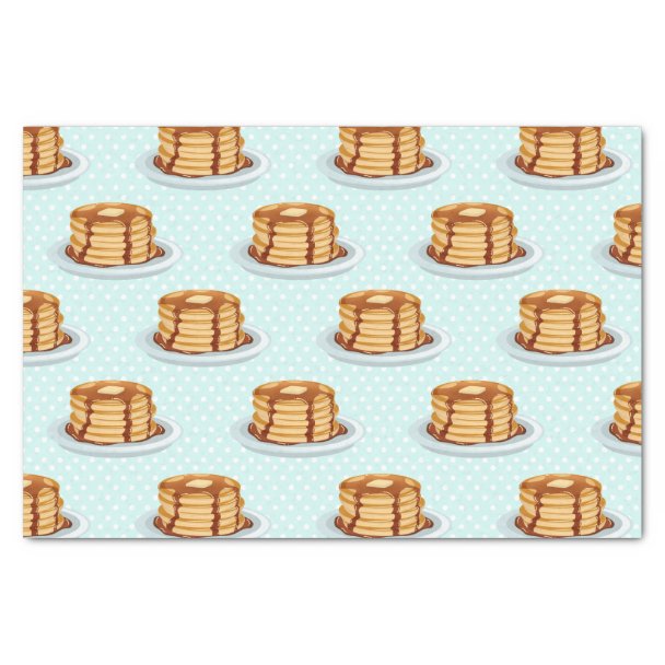 Pancakes with Maple Syrup & Polkadot Pattern Fabric | Zazzle.com