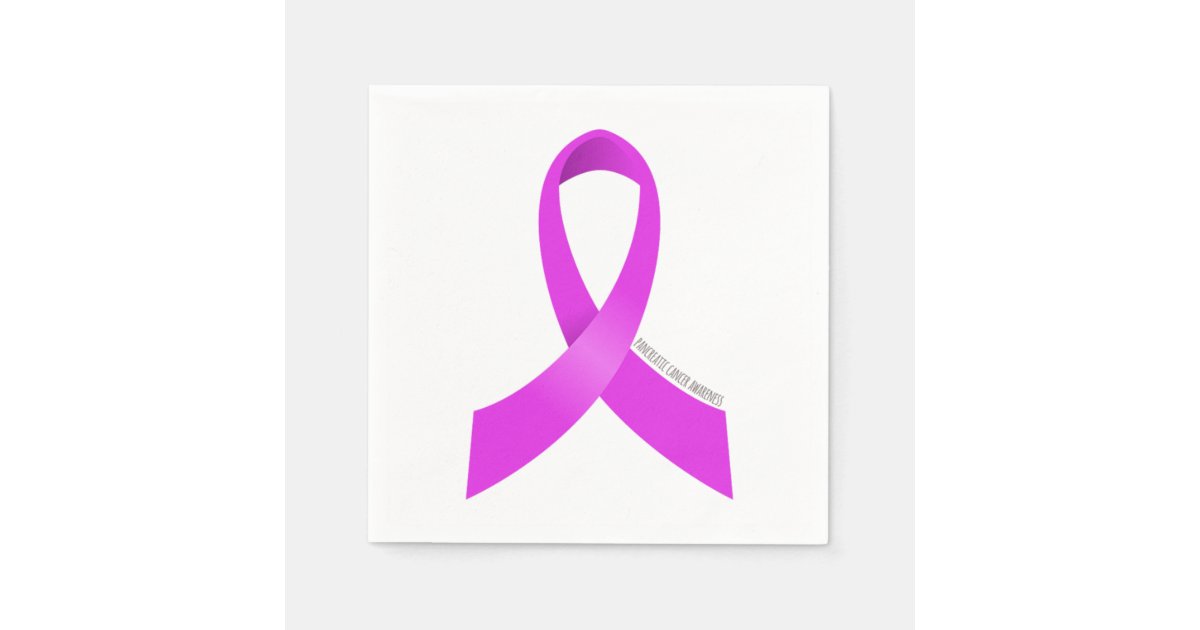 Pancreatic Cancer Awareness Ribbon Napkins | Zazzle