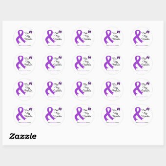Pancreatic Cancer For My Mother Classic Round Sticker | Zazzle