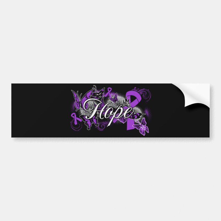 Pancreatic Cancer Hope Garden Ribbon Bumper Sticker | Zazzle