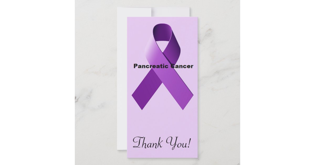 Pancreatic Cancer Thank You Card | Zazzle