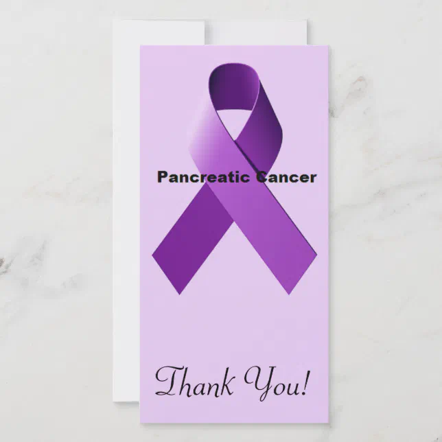 Pancreatic Cancer Thank You Card | Zazzle