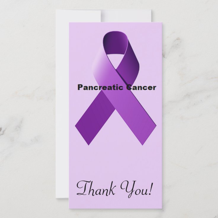 Pancreatic Cancer Thank You Card | Zazzle