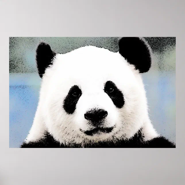 Panda Artwork Poster | Zazzle
