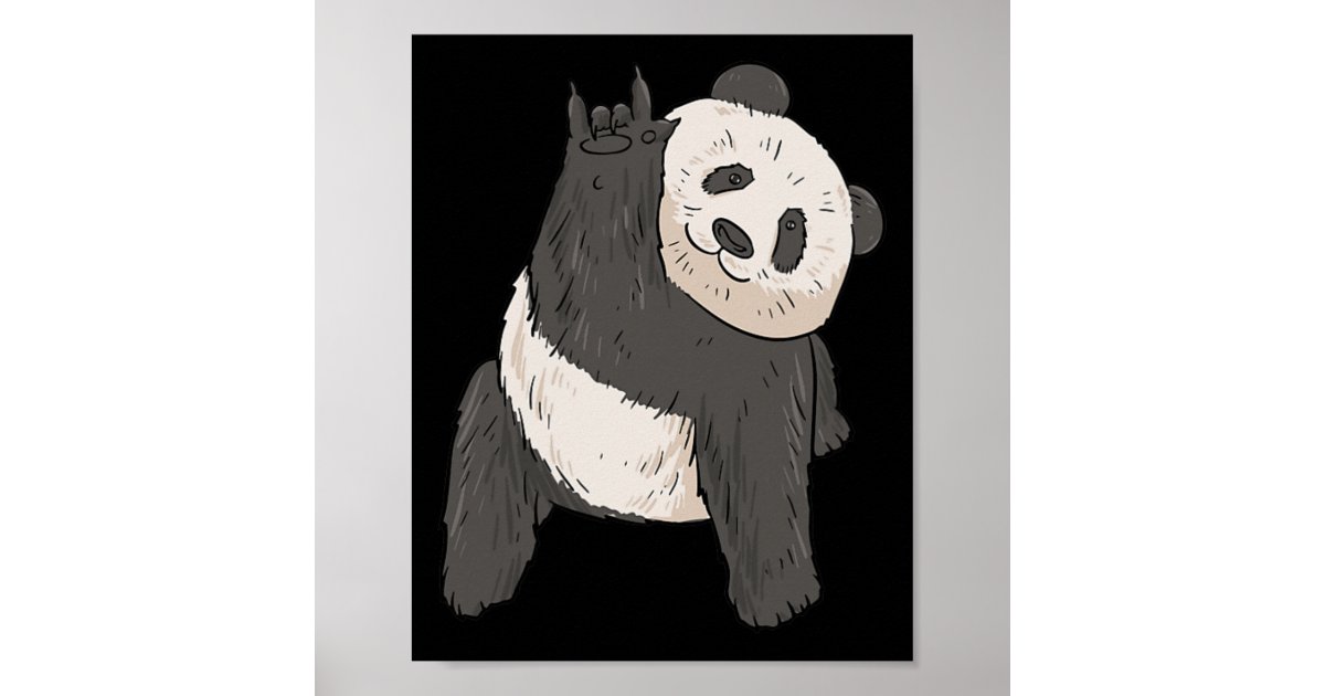 Panda Asl Hand Gesture Deaf Hearing Loss Awareness Poster | Zazzle