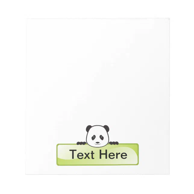 Panda Banner Notepad | Zazzle