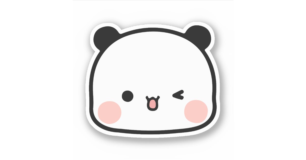 Panda bear, bubu and dudu, face bubu sticker | Zazzle