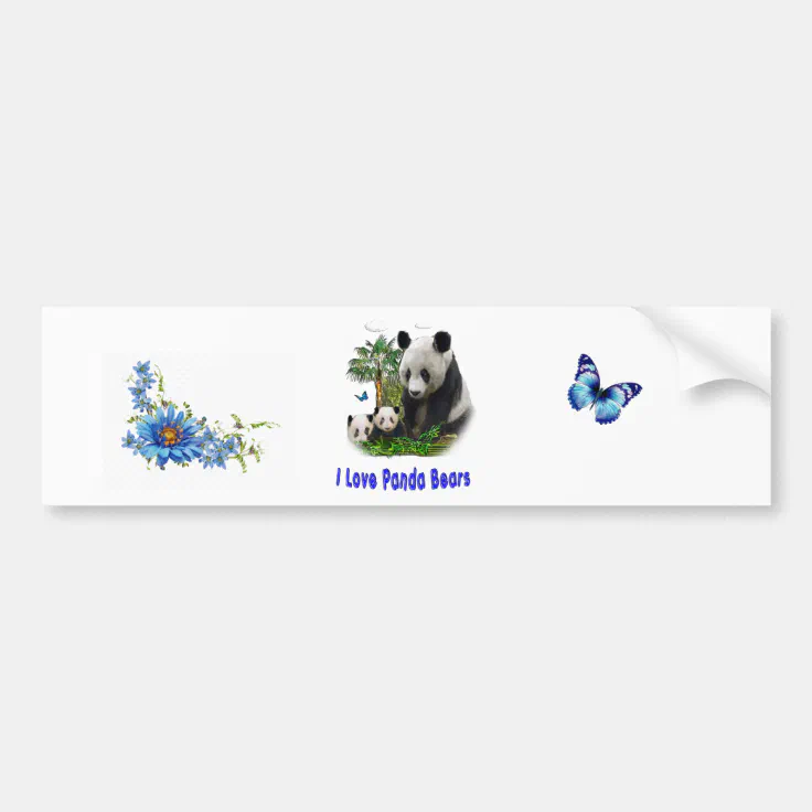 Panda bear bumper sticker | Zazzle