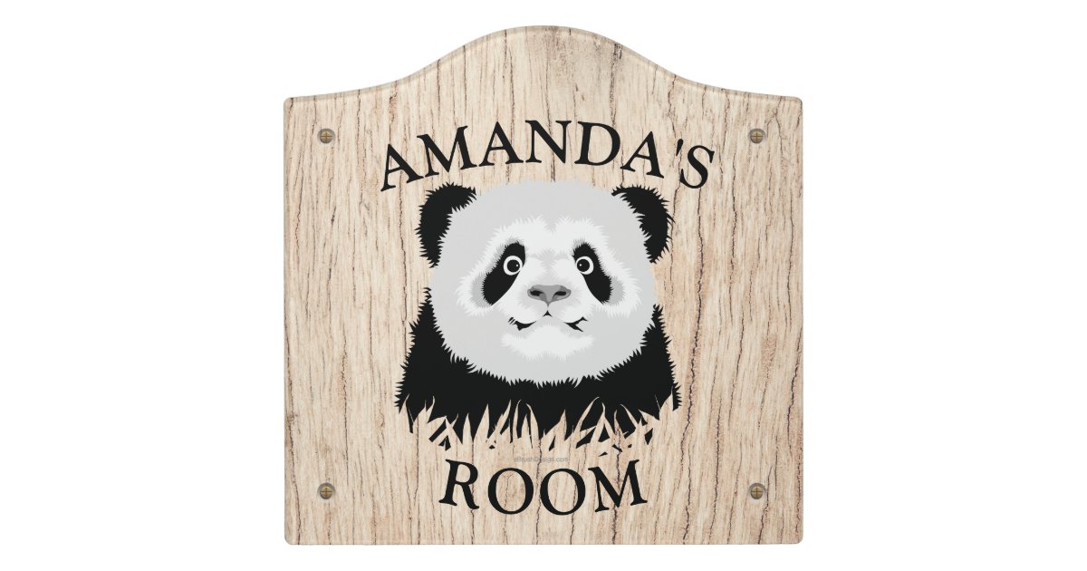 Panda Bear Door Sign | Zazzle
