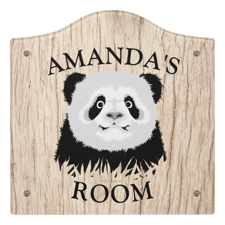 Panda Bear Door Sign | Zazzle