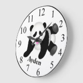 Panda Bear Large Clock | Zazzle