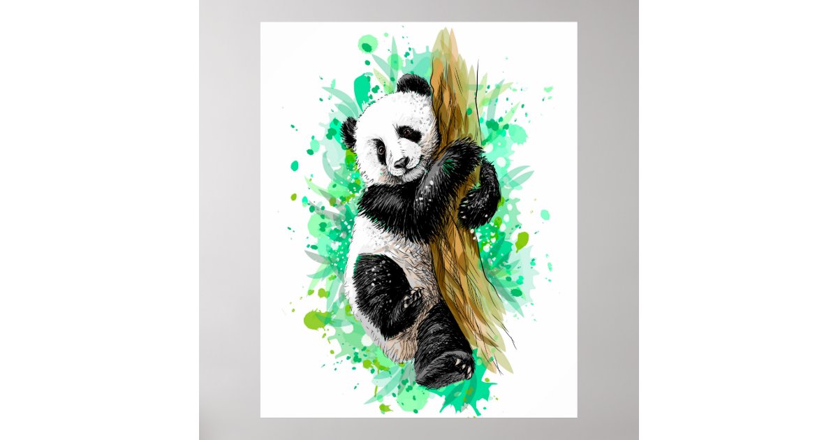 Panda Bear Poster | Zazzle