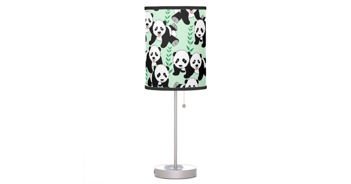 Panda Bears Graphic Table Lamp | Zazzle