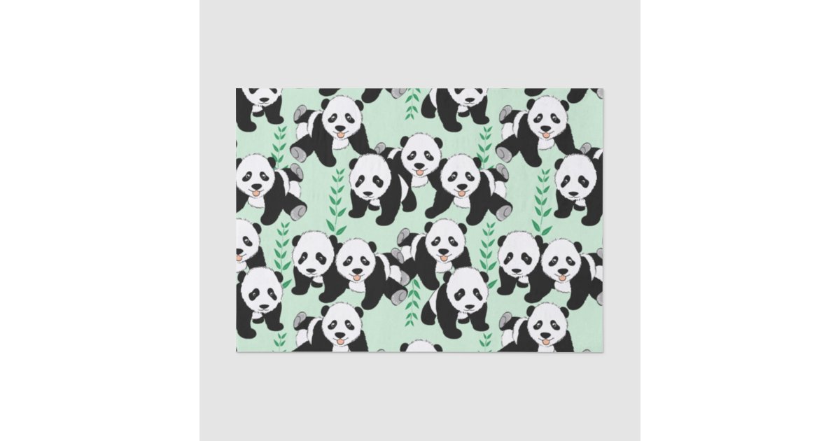 Panda Bears Graphic Tissue Paper | Zazzle