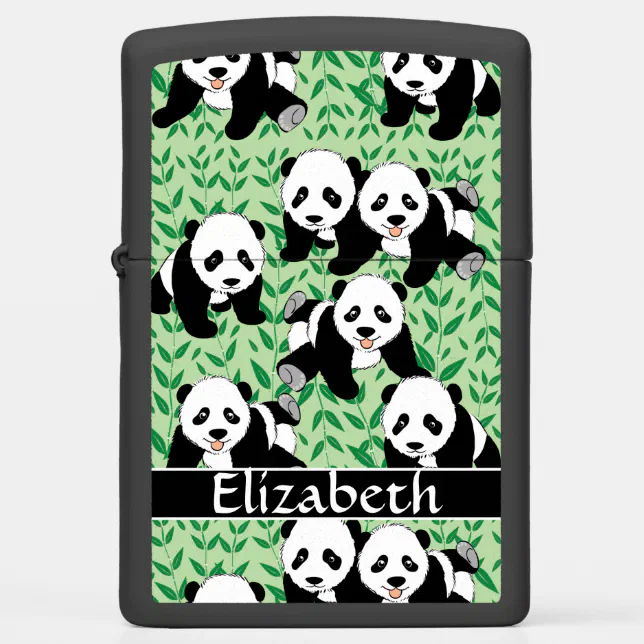 Panda Bears Graphic to Personalize Zippo Lighter | Zazzle