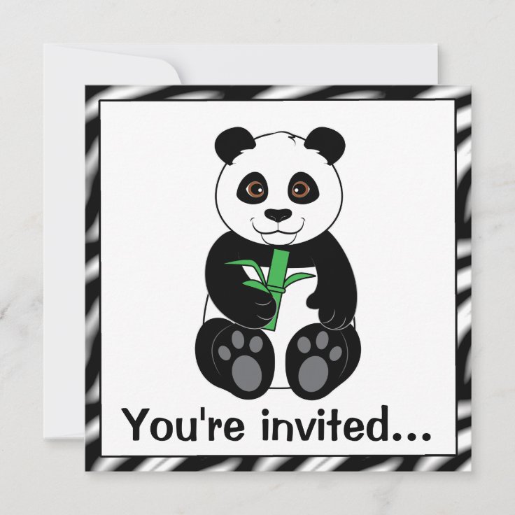 Panda Birthday Party Invitation | Zazzle