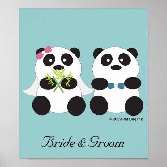Panda Bride and Groom Poster | Zazzle.com