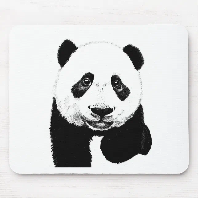 Panda drawing mouse pad | Zazzle