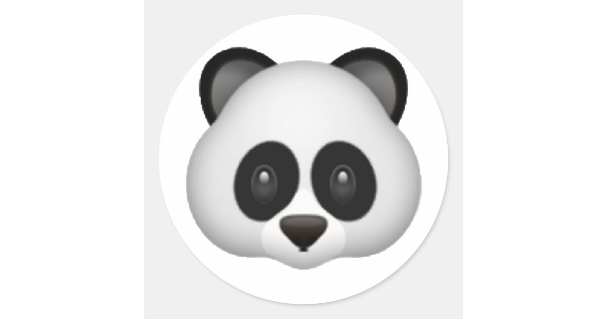 Panda - Emoji Classic Round Sticker | Zazzle
