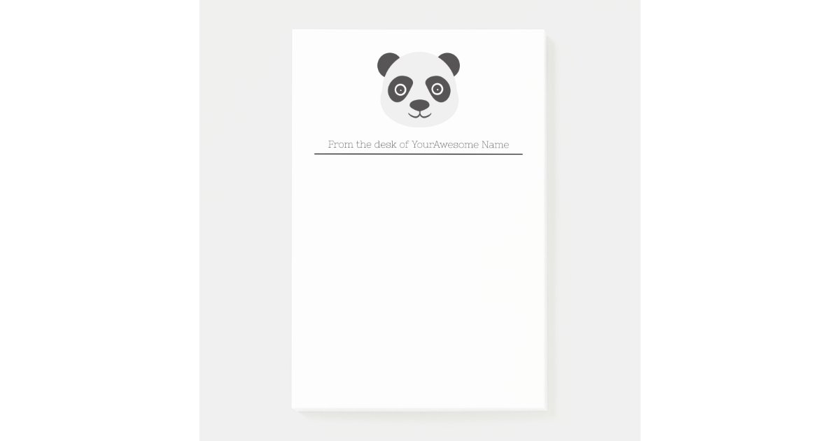 Panda Face Black and White Bear Post-it Notes | Zazzle