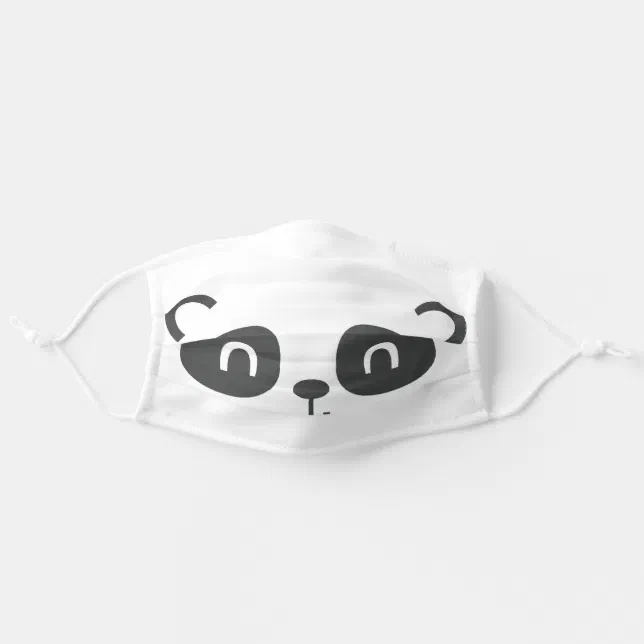 Panda face fun animal cloth face mask | Zazzle