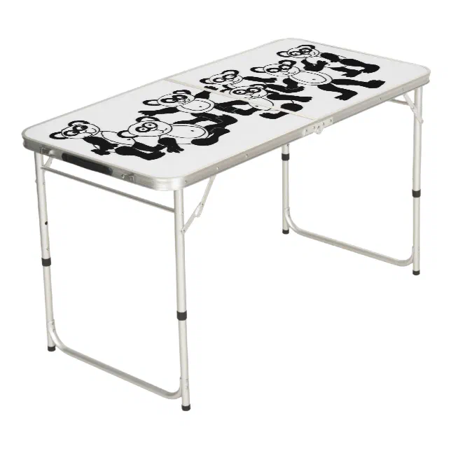 panda folding table | Zazzle