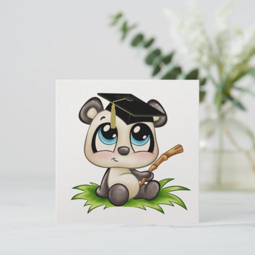 Panda Graduation - SRF Invitation | Zazzle