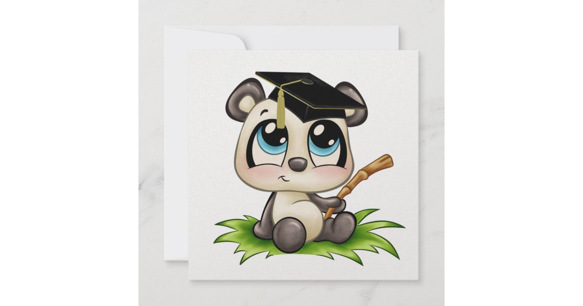 Panda Graduation - SRF Invitation | Zazzle