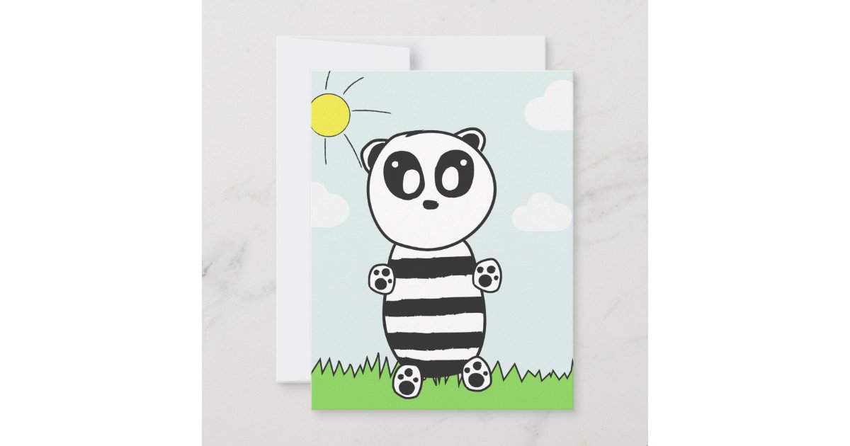 Panda Kids Note Card | Zazzle