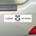 PANDA LOVE BUMPER STICKER | Zazzle