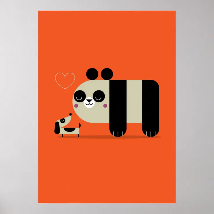 Panda Love Poster | Zazzle