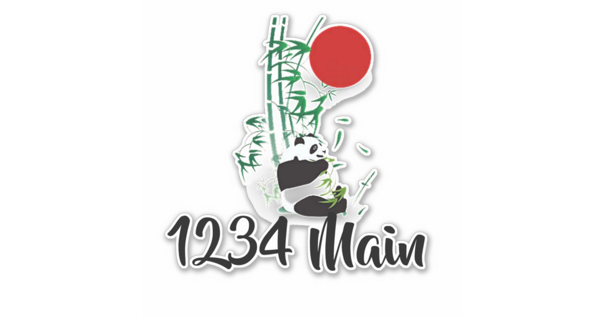 Panda mailbox sticker | Zazzle