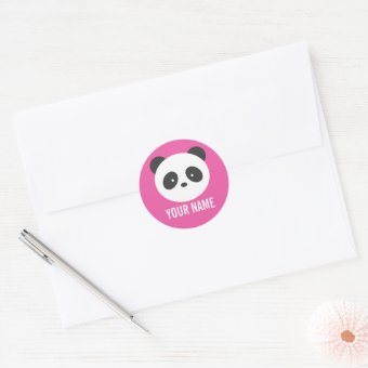 Panda name stickers | Zazzle