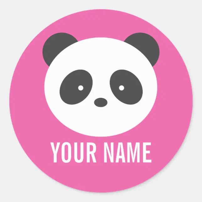 Panda name stickers | Zazzle