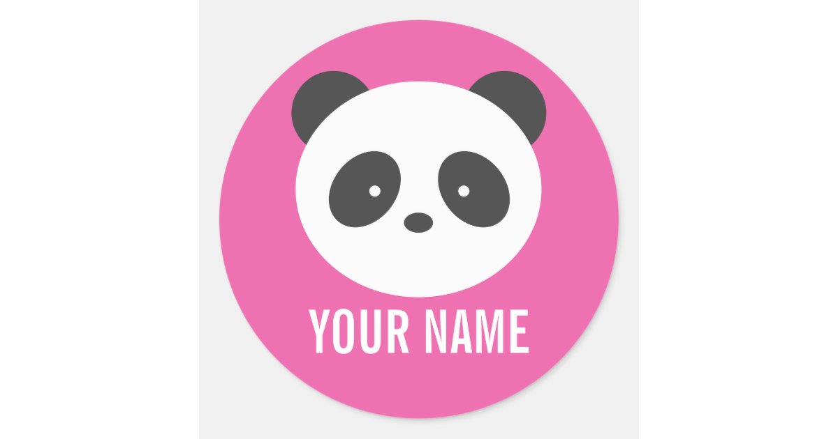 Panda name stickers | Zazzle