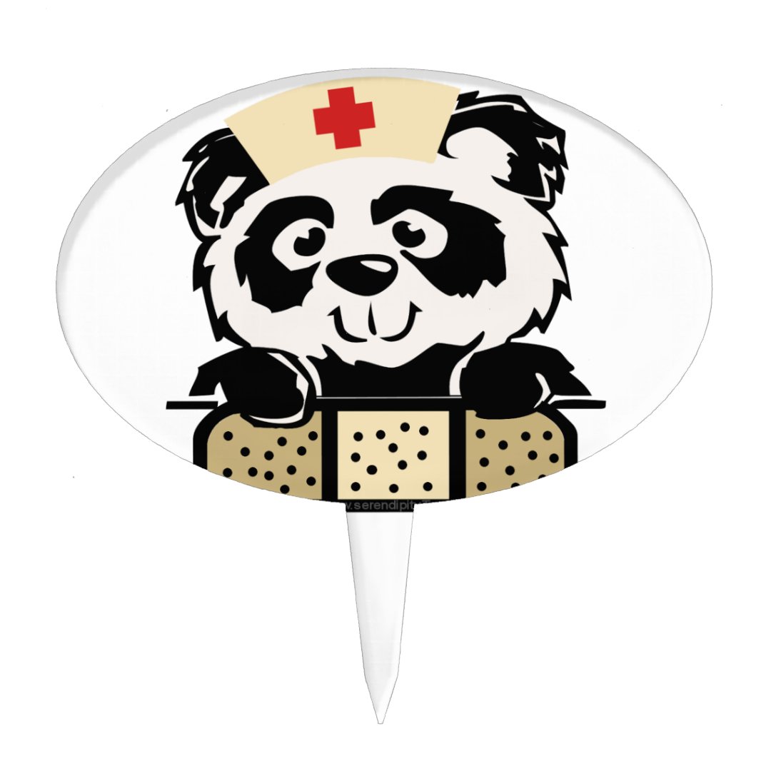 Panda Nurse Cake Topper | Zazzle