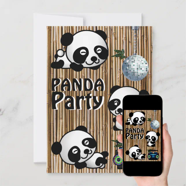 Panda Party Invitations | Zazzle