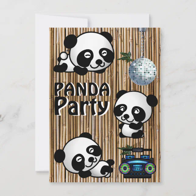 Panda Party Invitations | Zazzle