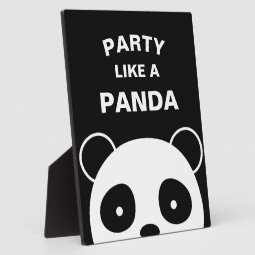 Panda Sign, Panda Decorations Plaque | Zazzle